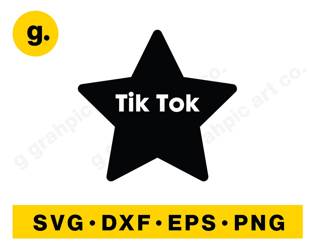 Tik Tok Star SVG Graphic File for Cricut, Cameo, POD, Printable. Svg ...