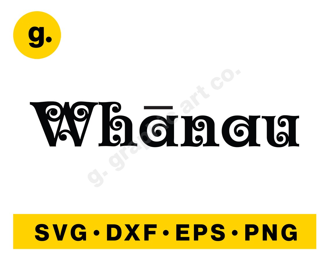 Whanau Maori New Zealand SVG Graphic File for Cricut, Cameo, POD ...