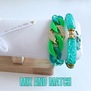 Acryl Armband Y2K Style, Gliederarmband, 2000er Style, Hochwertiger ...