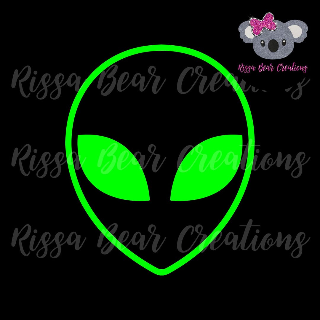 Alien Vinyl Decal Glitter Alien Vinyl Decal Alien Car Decal - Etsy