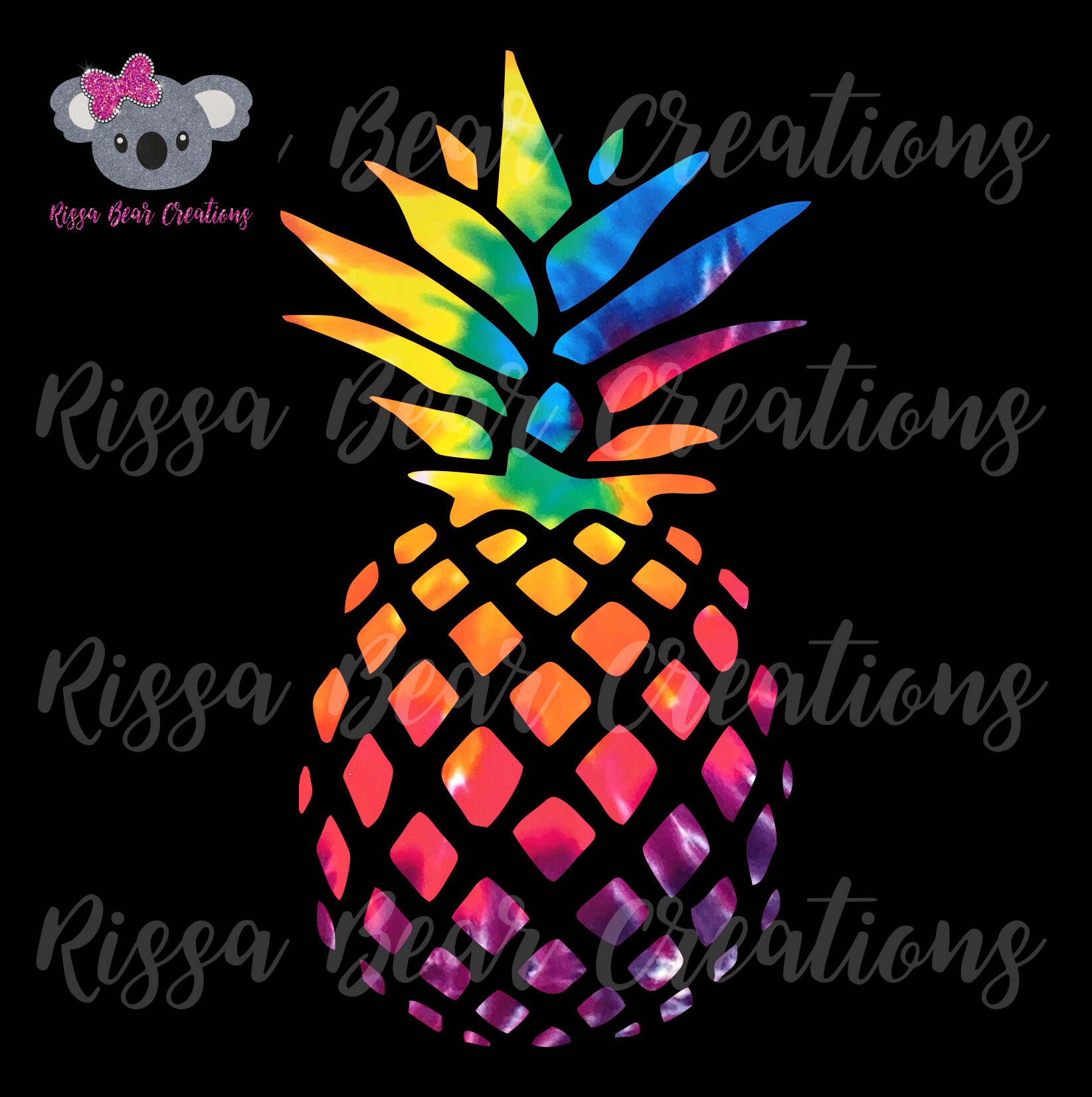 Pineapple Vinyl Decal Holographic Glitter Pineapple Sticker | Etsy