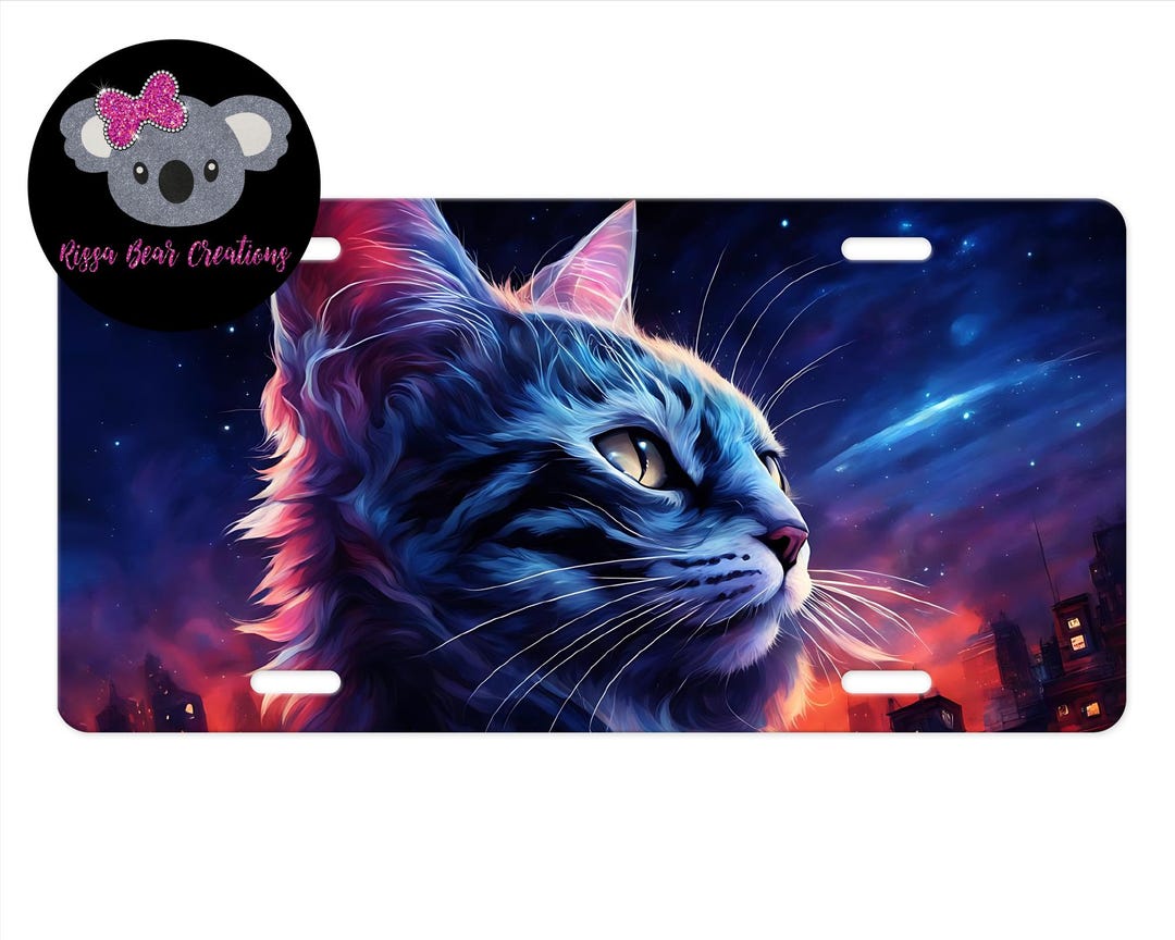 Cat License Plate Car Tag | Cat Turtle Car Tag | Car License Plate ...