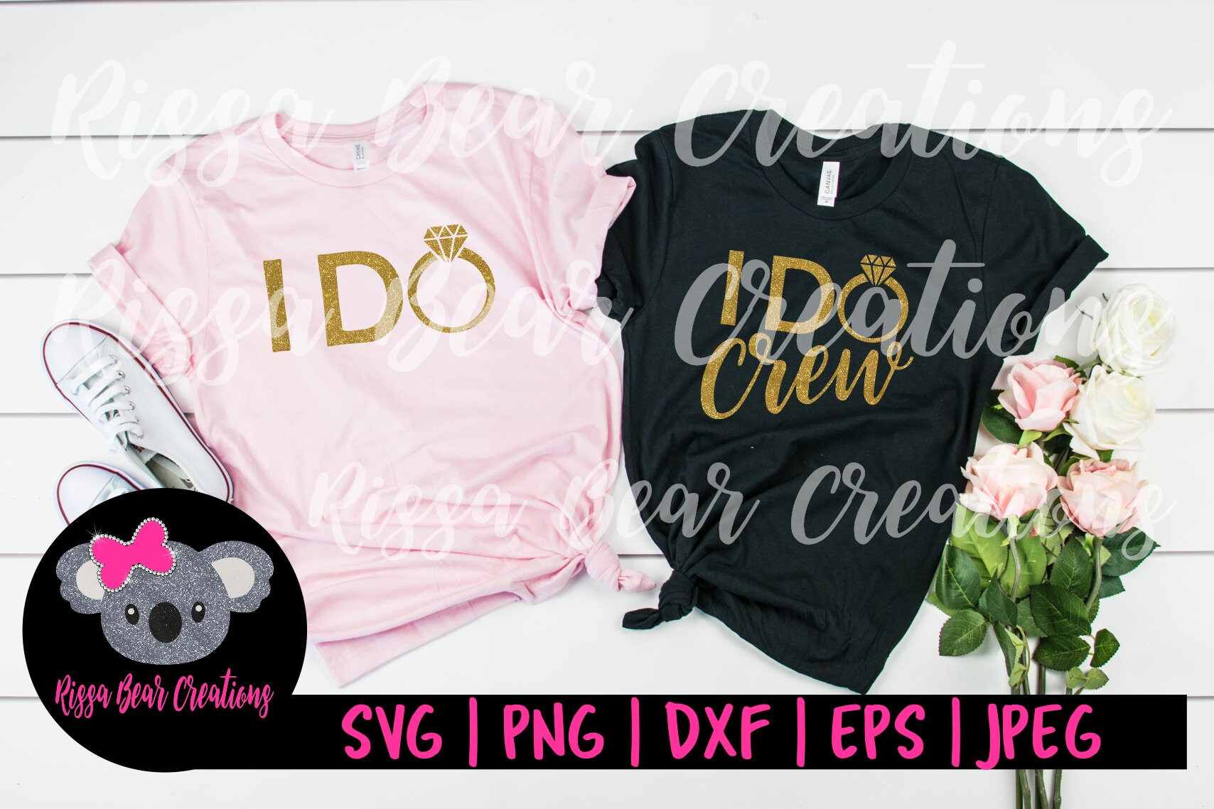 I DO and I DO CREW Instant Digital Download Bride and Bridal | Etsy