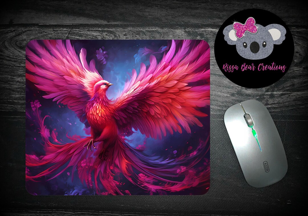 Phoenix Mouse Pad | Mystical Phoenix Mouse Pad - Etsy