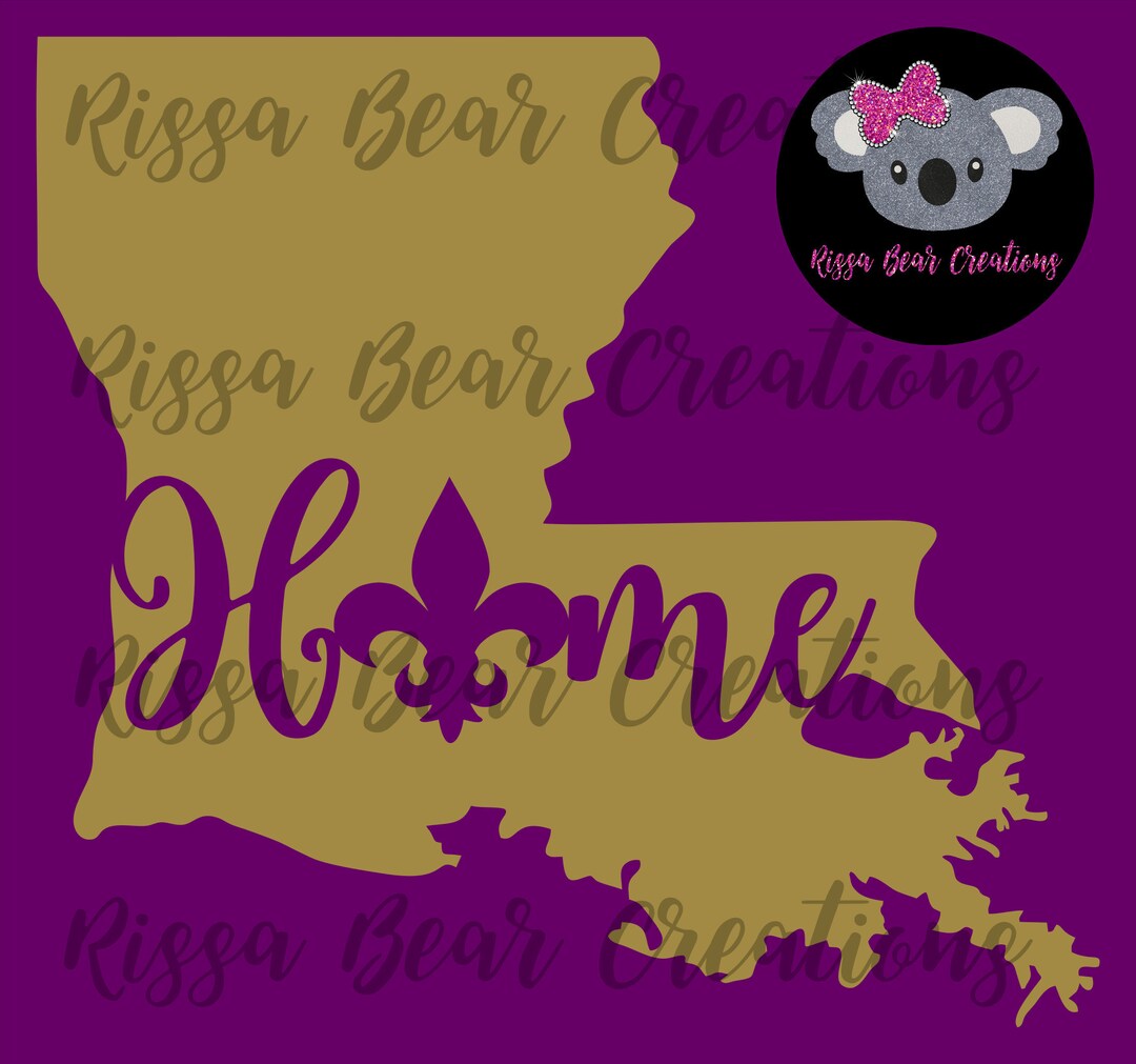 Louisiana home State Vinyl Decal Louisiana Home Bumper Sticker ...