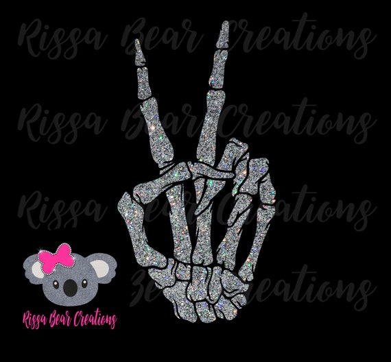 Skeleton Peace Sign Vinyl Decal Skeleton Peace Sign Sticker - Etsy