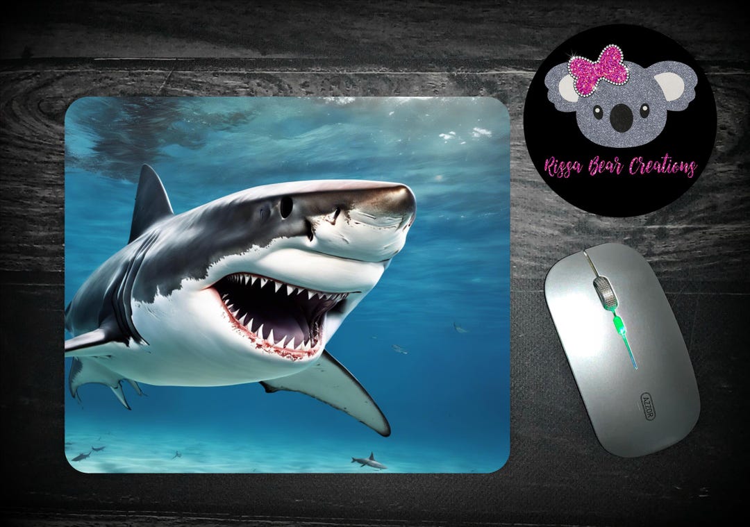 Shark Mouse Pad | Sea Life Mouse Pad | Beach Mouse Pad | Ocean Mouse ...