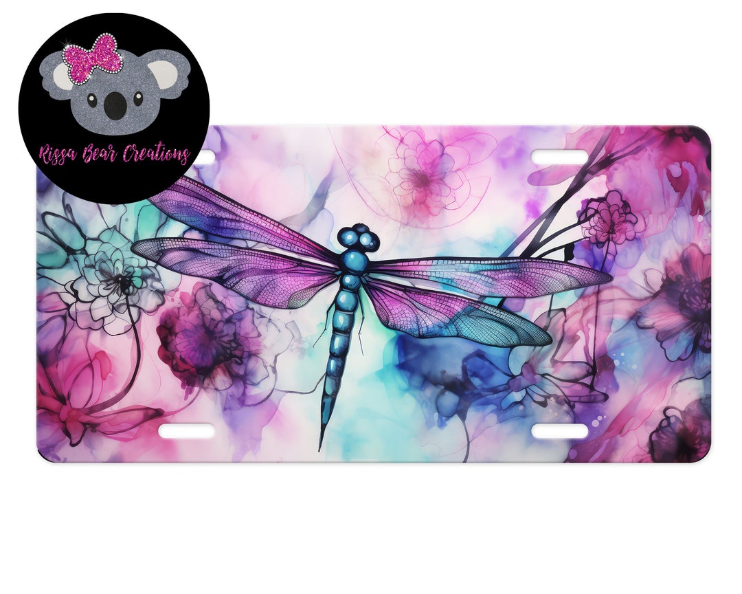 Dragonfly License Plate Car Tag Dragonfly Car Tag Dragonfly License ...