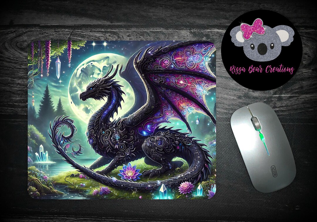 Mystical Fantasy Dragon Mouse Pad Dragon Mouse Pad Mystical Mouse Pad ...