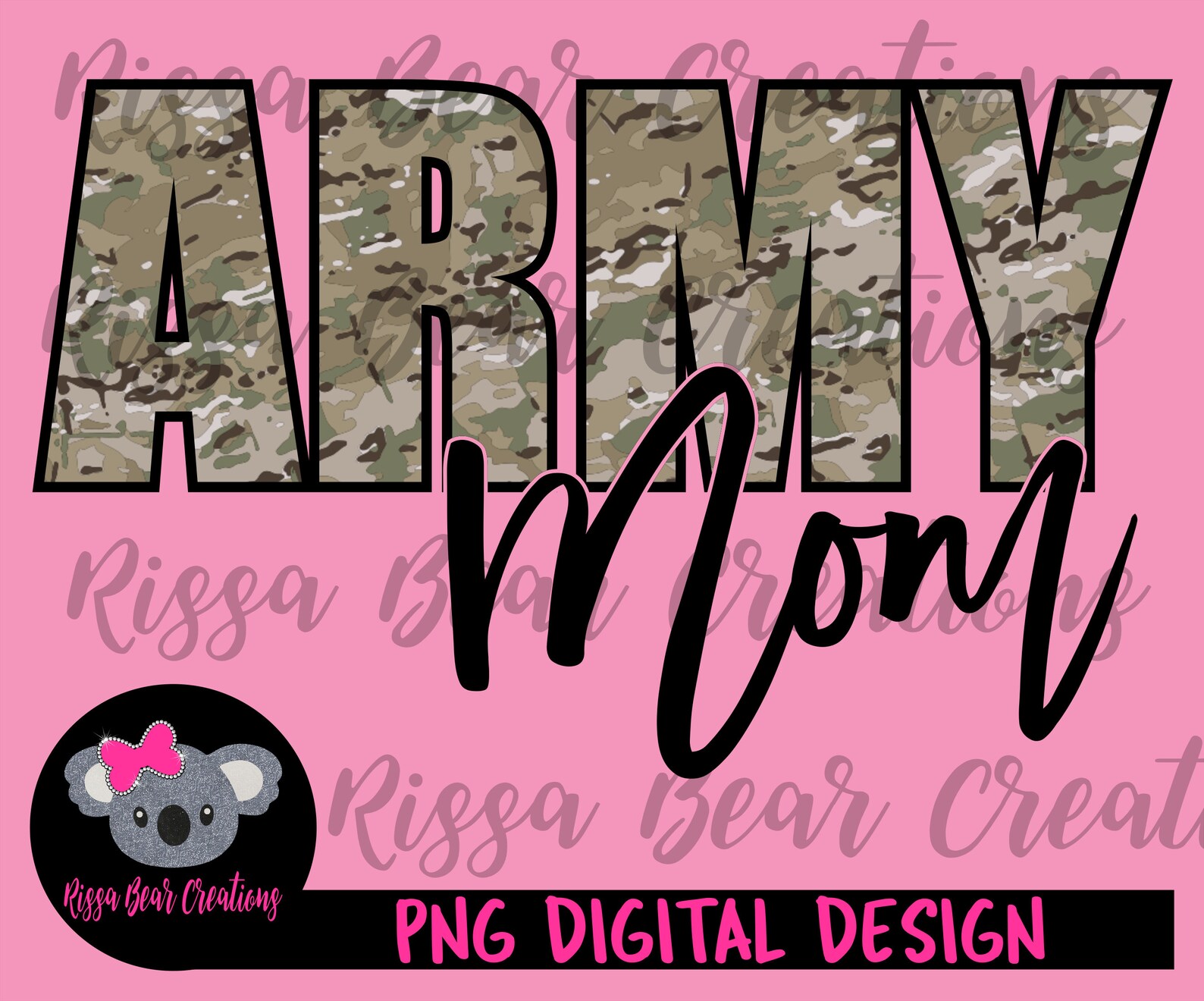 ARMY Mom Camo PNG Instant Digital Download Army Mom Multicam - Etsy