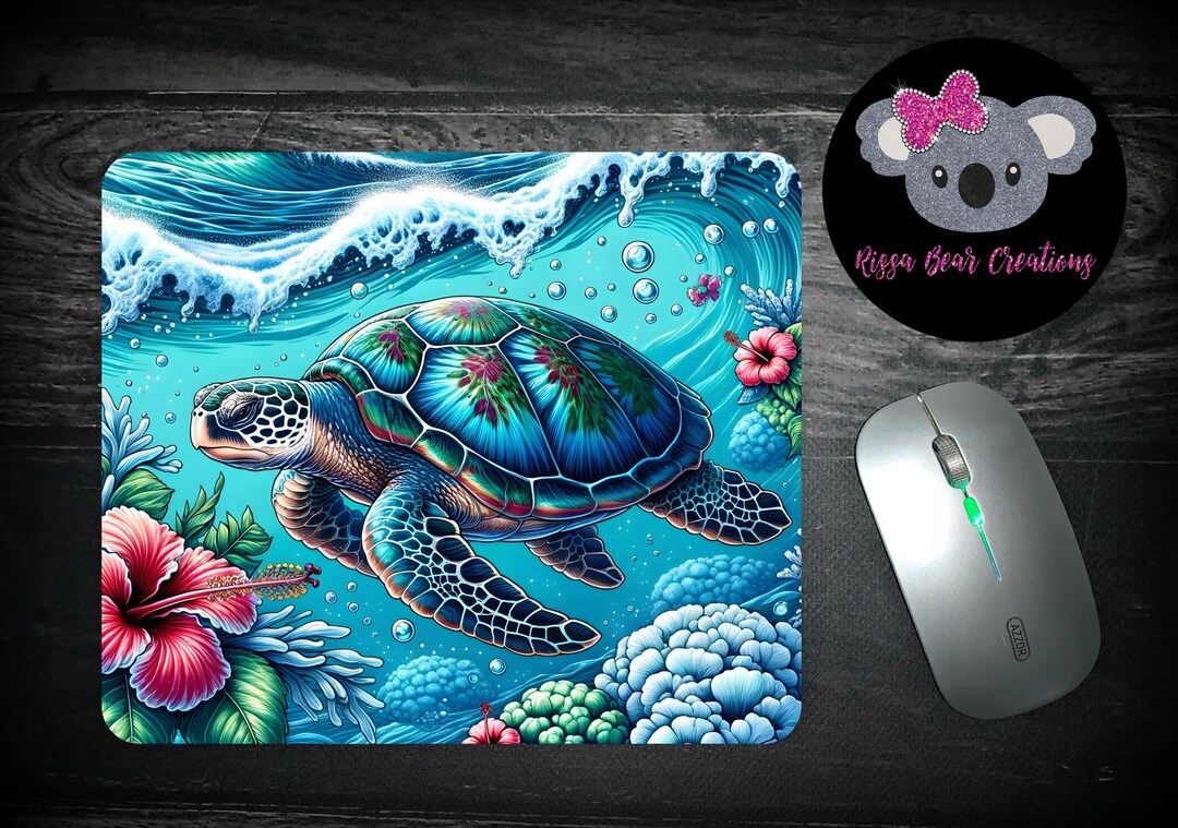 Sea Turtle Mouse Pad | Colorful Sea Turtle Mouse Pad | Sea Life Mouse ...
