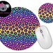 Nostalgic 90s Rainbow Animal Print Mouse Pad and Coaster Set - Etsy