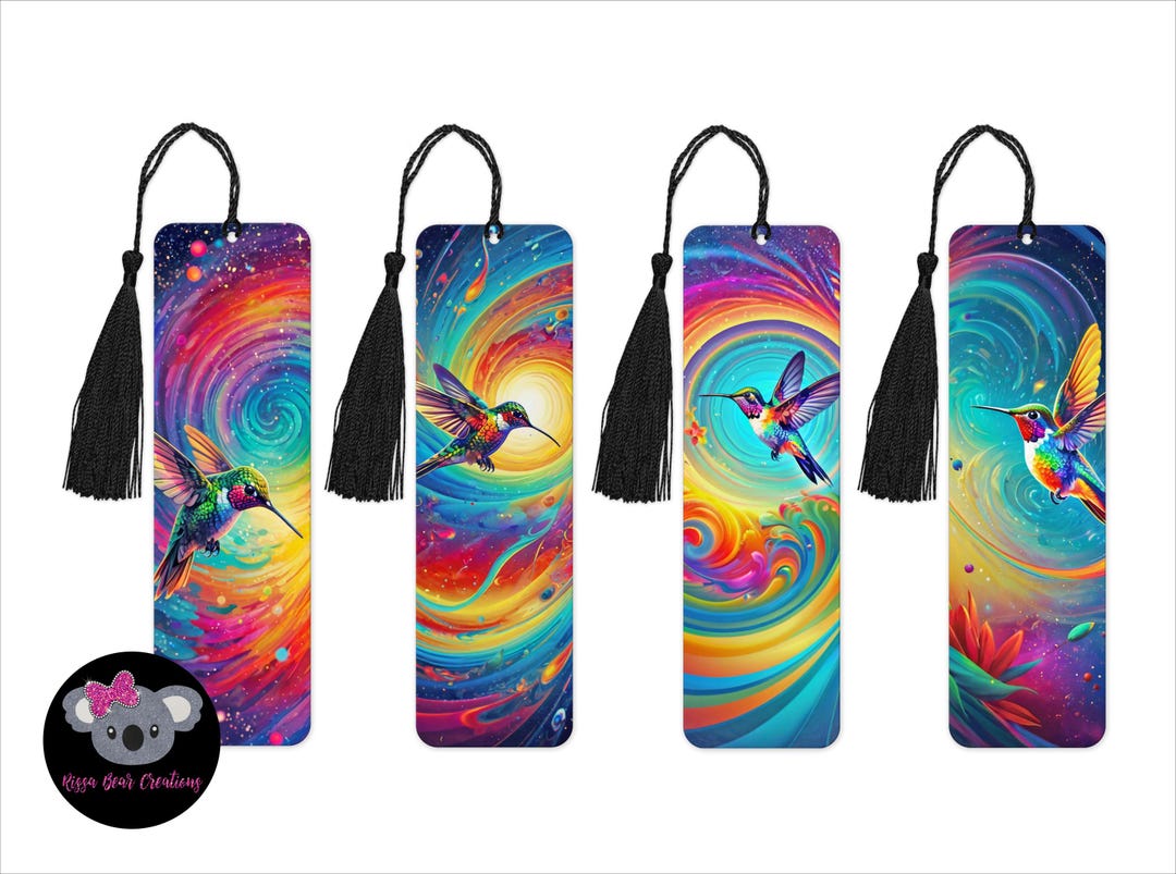 Rainbow Hummingbird Bookmark Set | Hummingbird Bookmark Set | Rainbow ...