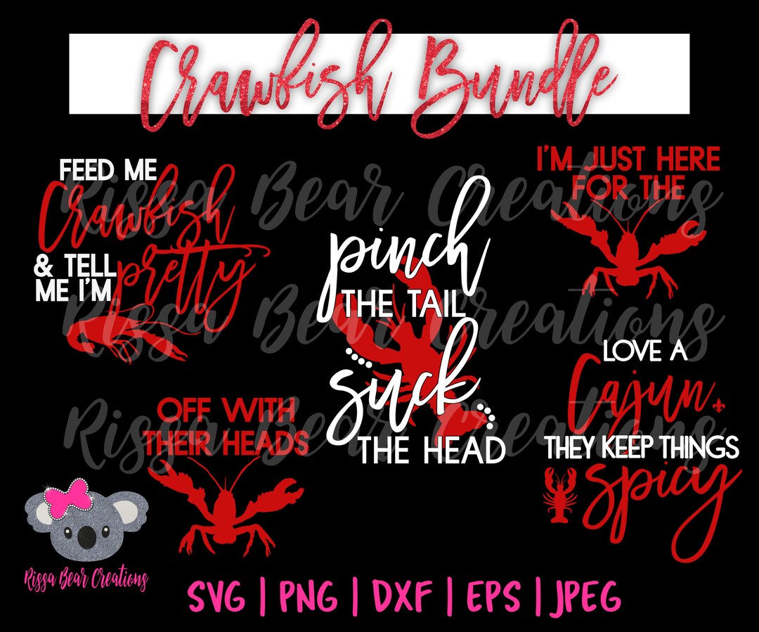 Crawfish Bundle Instant Digital Download SVG Cut Files | Crawfish Svg ...
