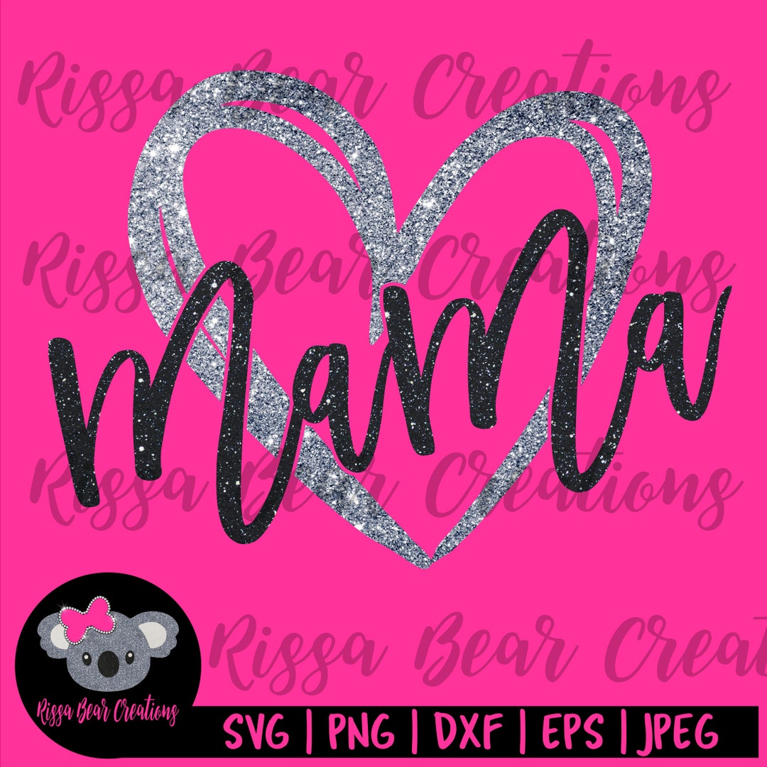 MAMA Heart SVG Instant Digital Download | Mama Heart SVG Cut File - Etsy