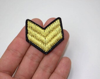 Gold sergeant patch | Etsy
