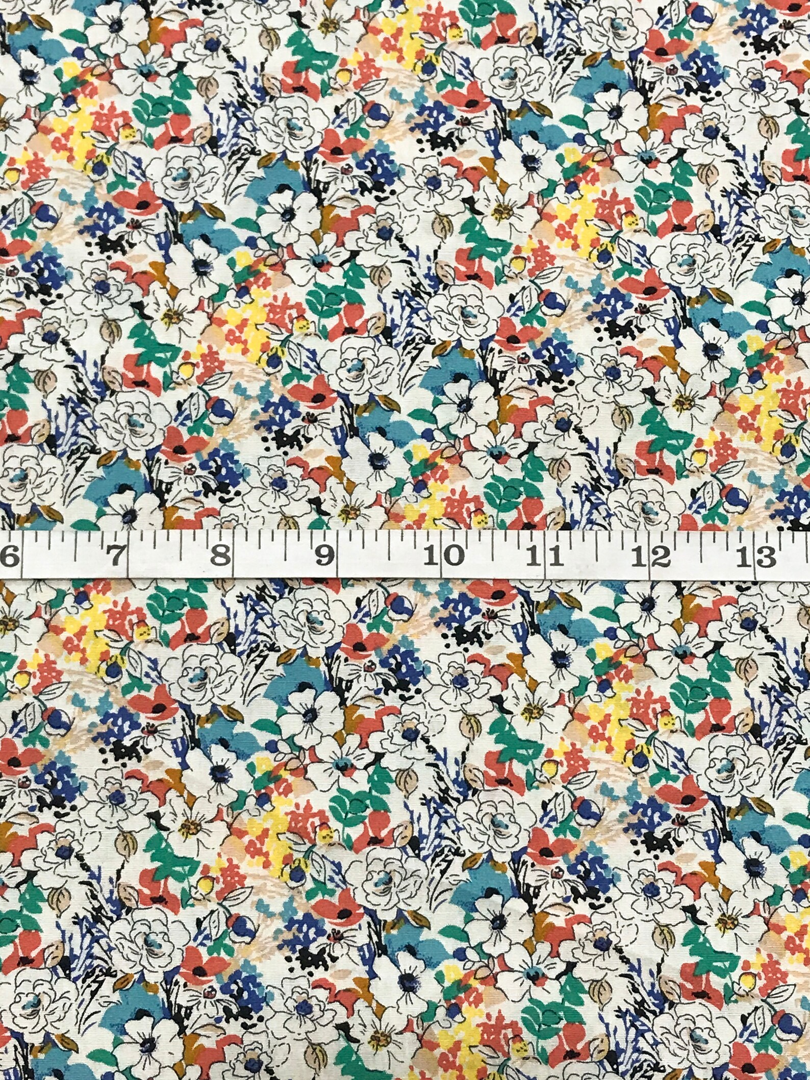 Fabric springtime Floral Multicolor Floral Print - Etsy