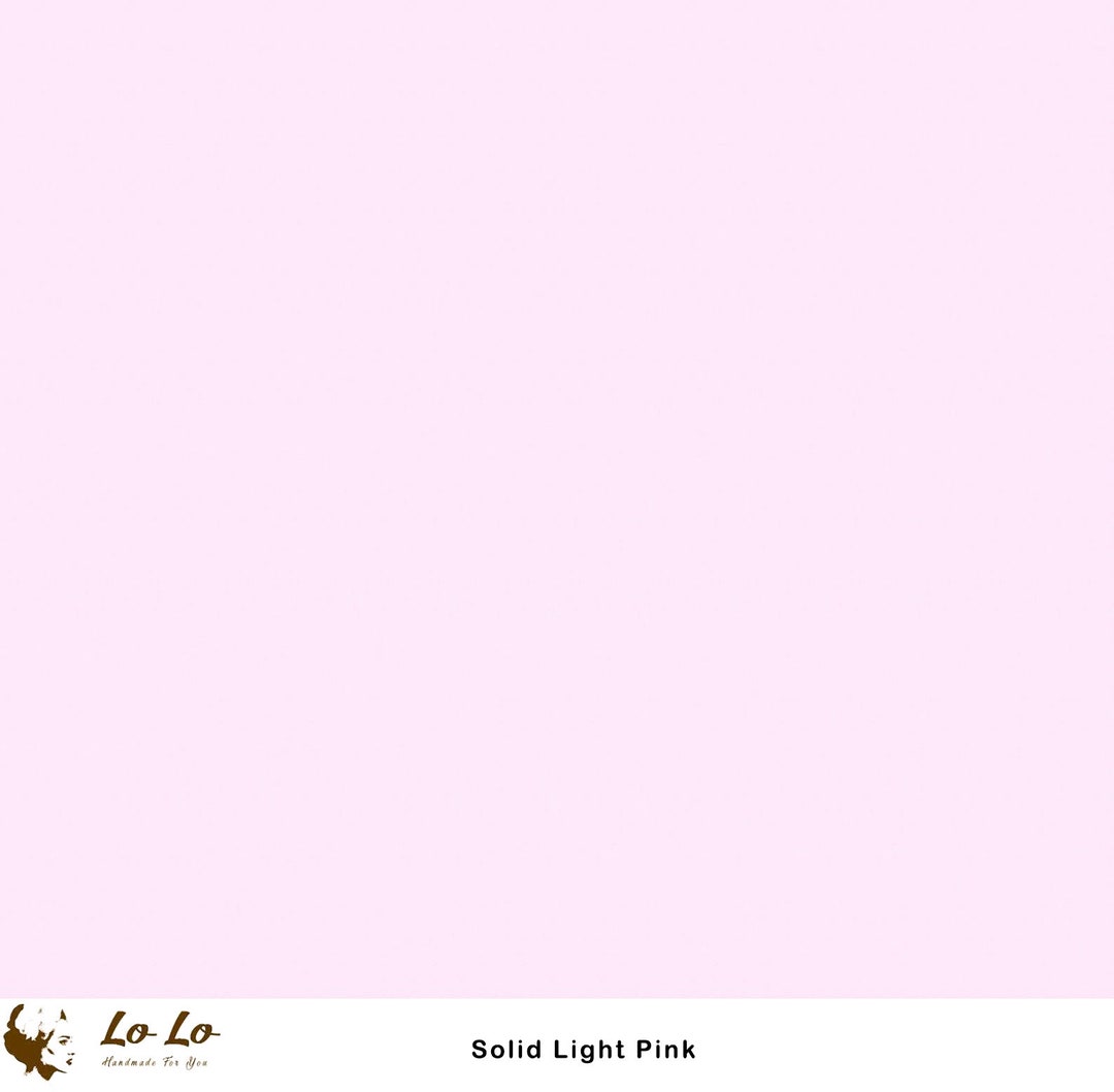 By the Yard - Fabric Solid Light Pink - Cotton - Etsy