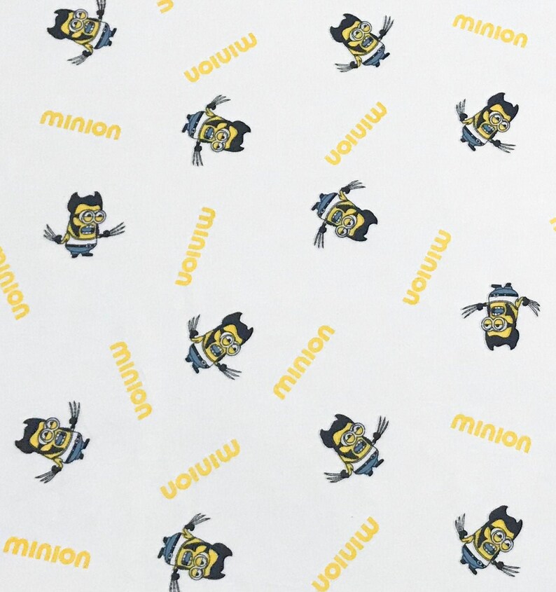 Fabric white Minion Wolf Despicable Me/ Cutest - Etsy