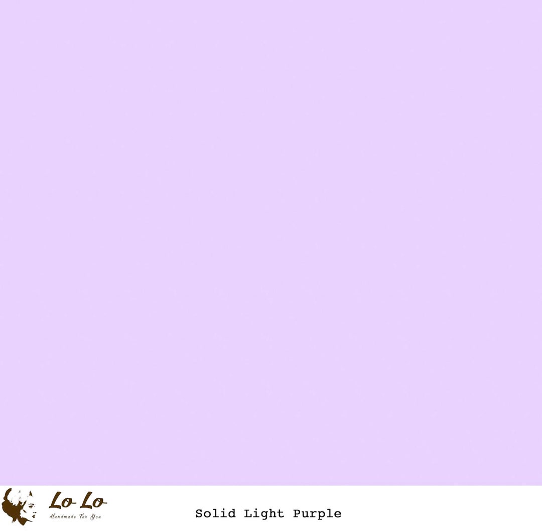 By the Yard - Fabric Solid Light Purple - Cotton - Etsy