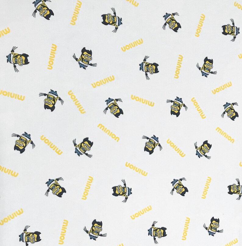 Fabric white Minion Wolf Despicable Me/ Cutest - Etsy