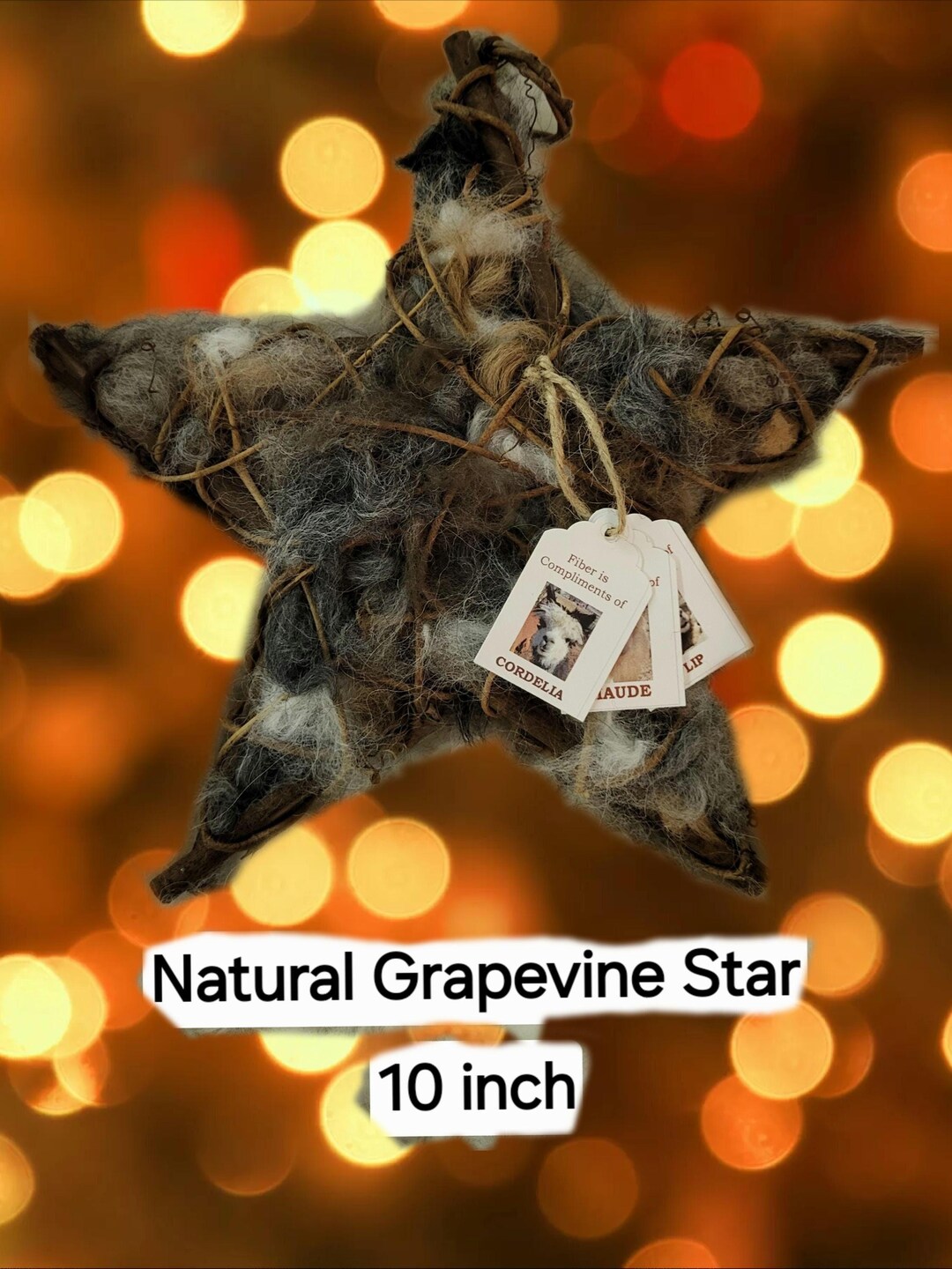 ALPACA Fiber-filled Bird NESTING STAR for Yard or Inside Decor - 10" or ...