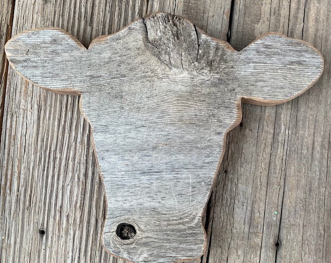 Barnwood Cow, Cowhead - Etsy