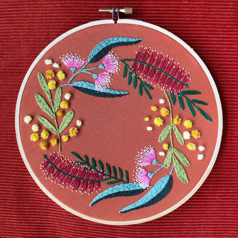 Fuzzy Wattle Wreath Embroidery Tutorial + Pattern by Lily Adelaide ...