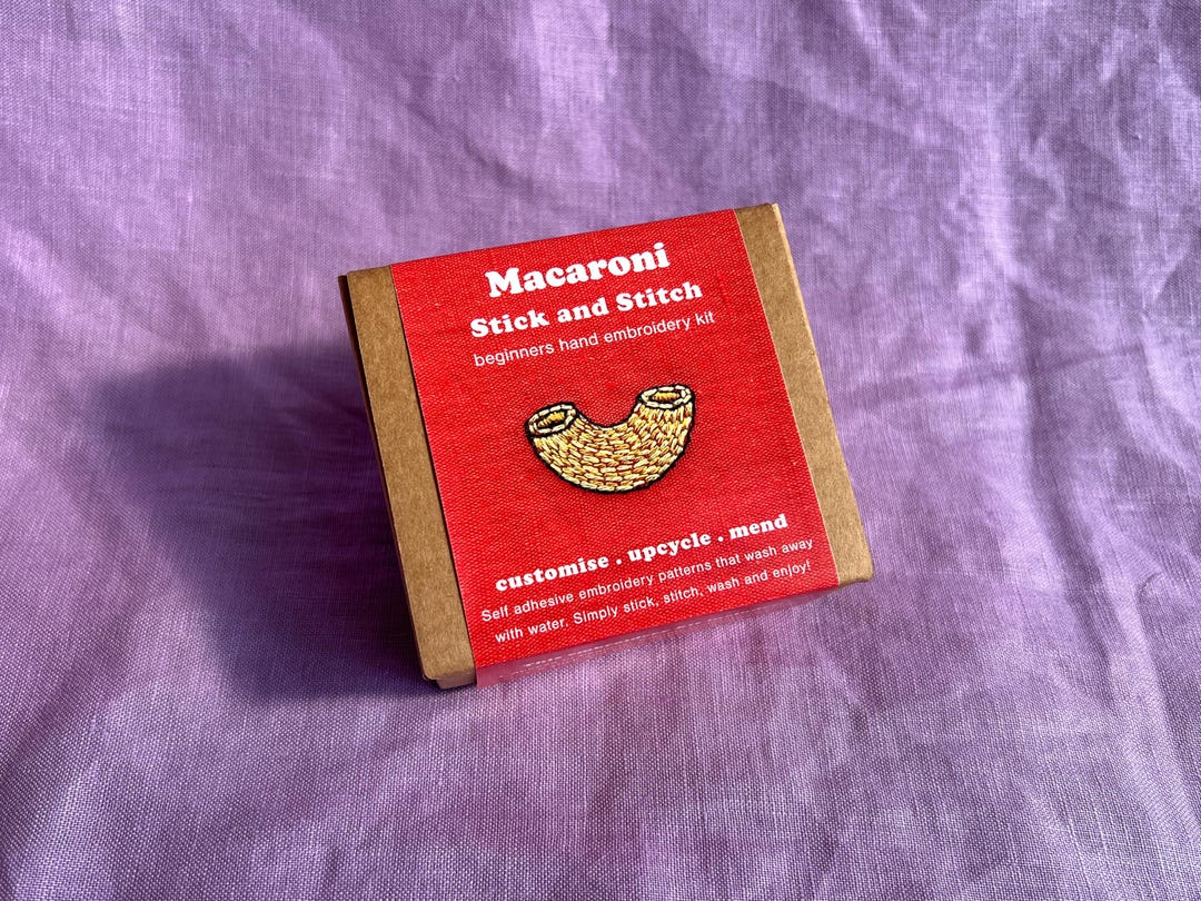Macaroni Mini Stick and Stitch Embroidery Kit - Etsy