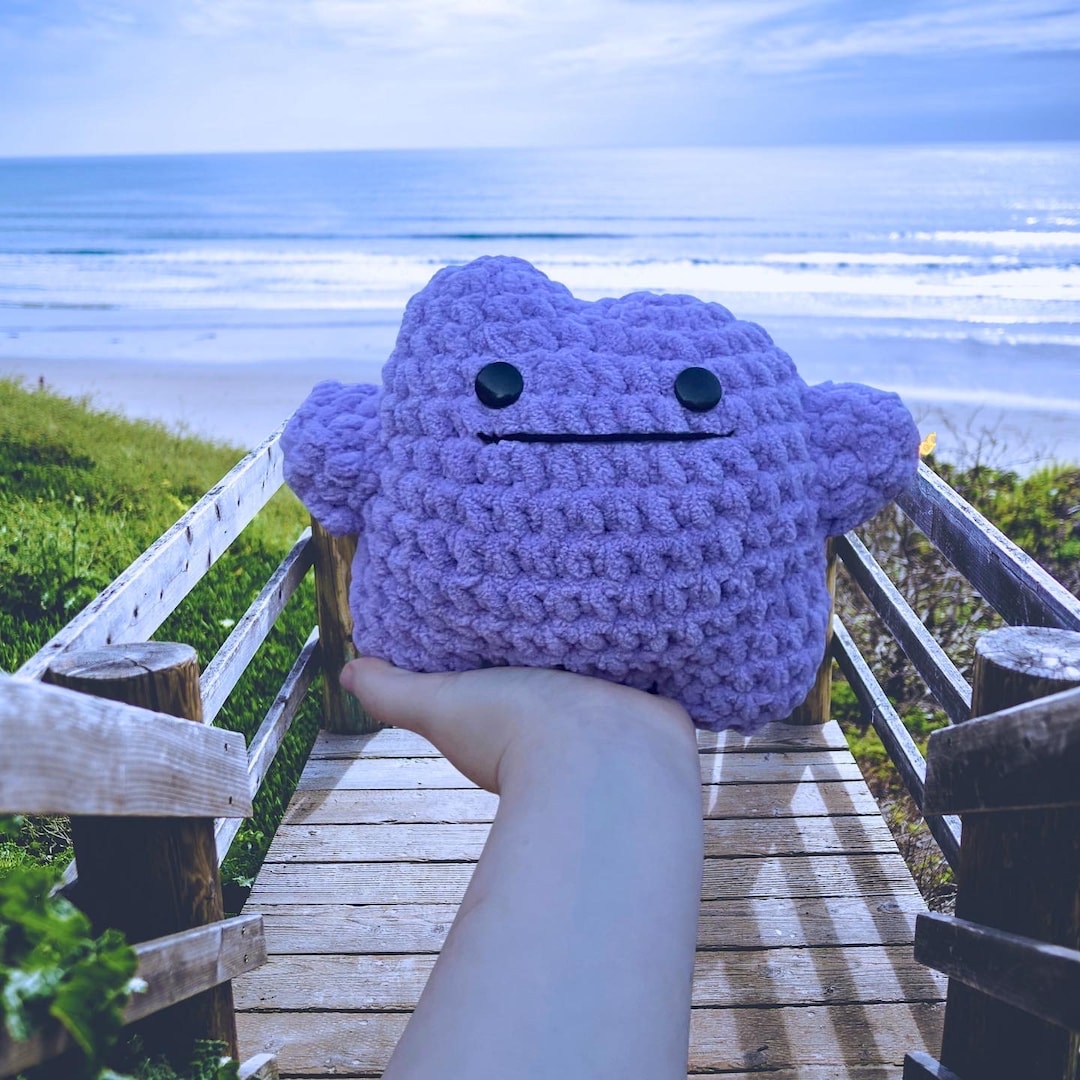Ditto From Pokémon Crochet Toy Handmade Amigurumi - Etsy