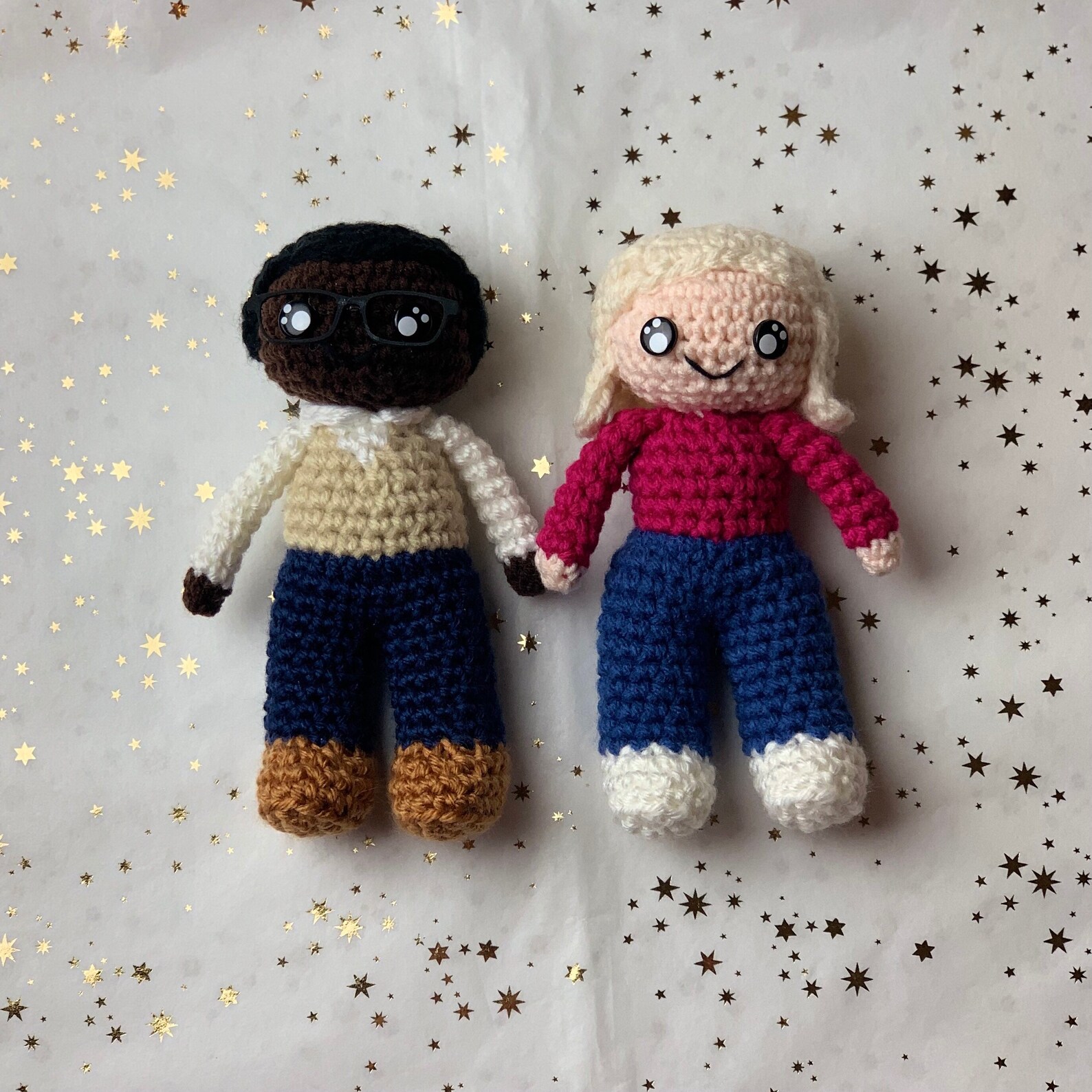 The Good Place inspired Crochet Dolls Elanor / Chidi / Jason | Etsy