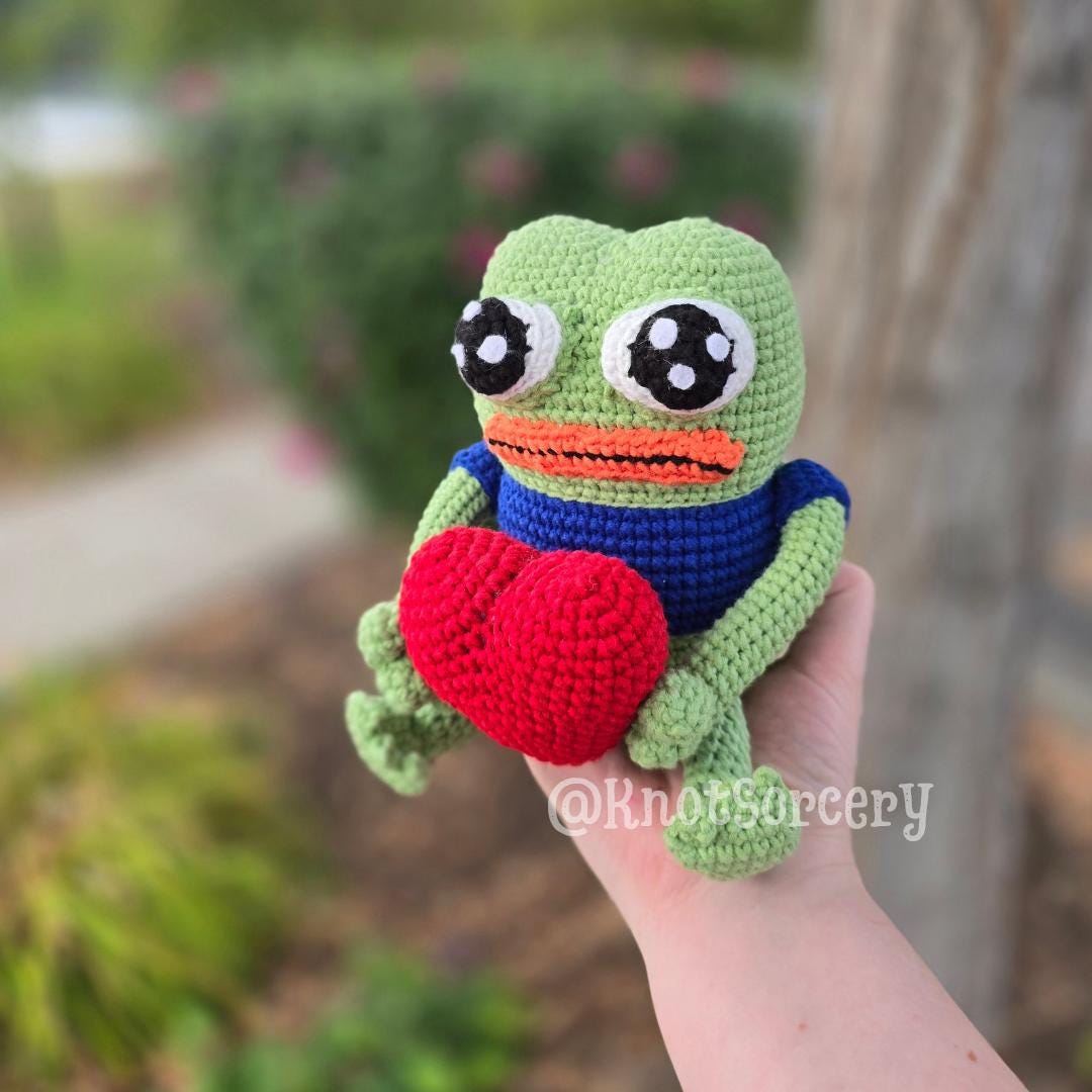 Pepe (peepo) Crochet Handmade Doll - Etsy