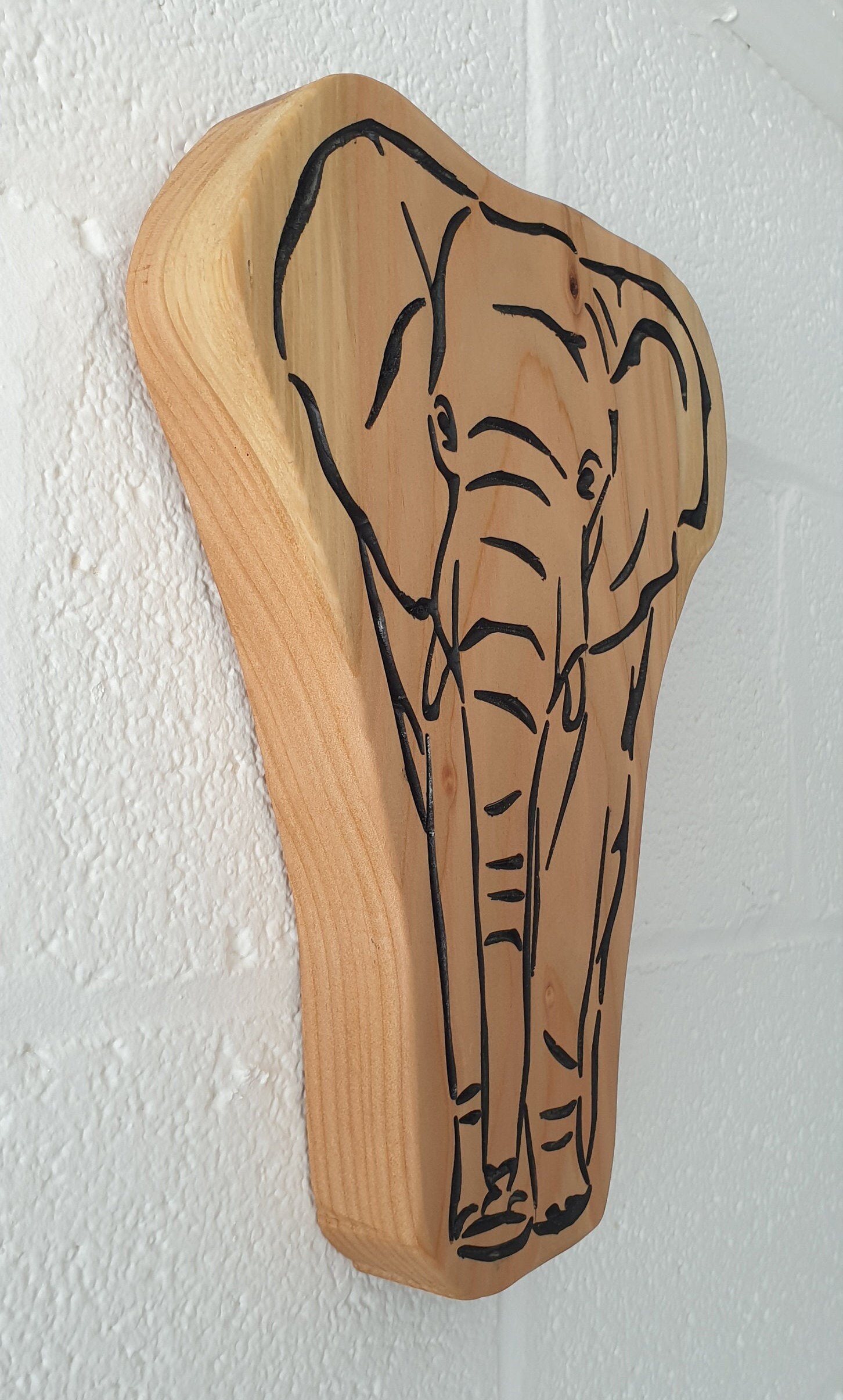 Elephant carving elephant print elephant gifts elephant | Etsy