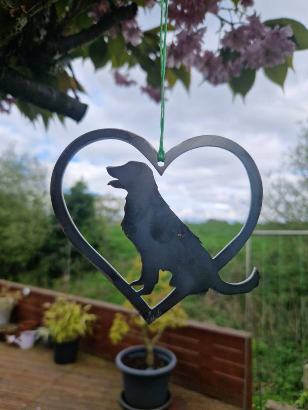 Labrador Retriever Dog Heart Gift - Dog Memorial Gift - Rusty Dog Heart ...