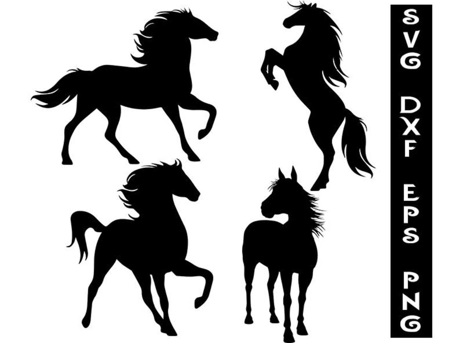 Chevaux clipart svg cheval svg chevaux coupés en papier | Etsy