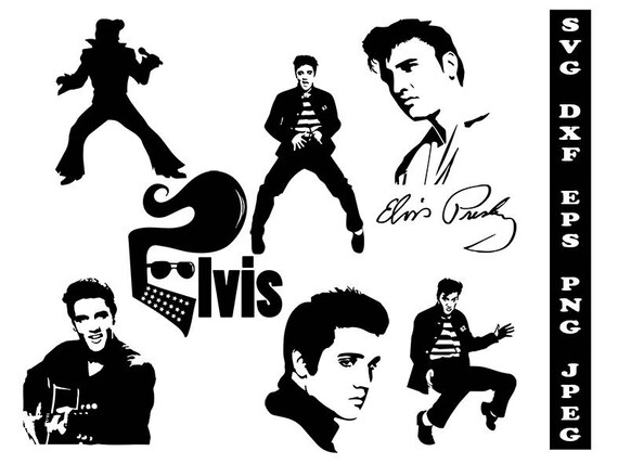 Elvis Presley Svg Celebrity Svg Celebrity Clipart Elvis Etsy