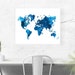 Navy Blue World Map Printable Navy Blue Watercolor World Map Wall Art ...