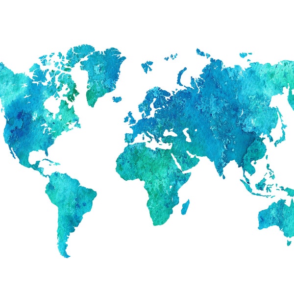 World Map Decor - Etsy