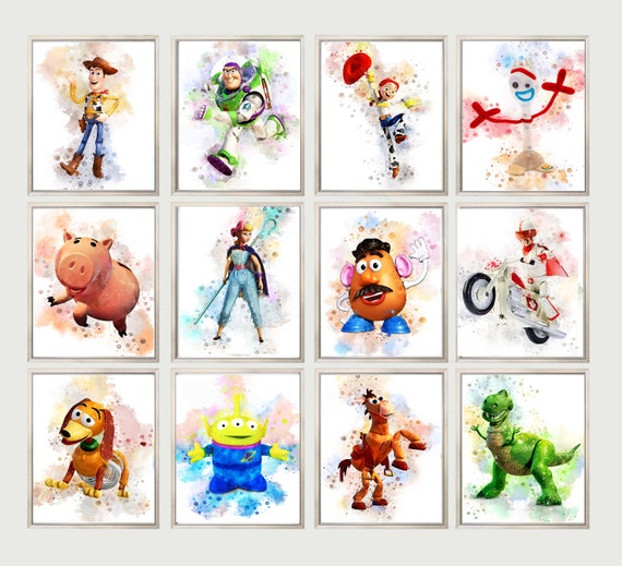 Set 12 Toy Story PRINTABLE ART Toy Story Prints Toy Story Wall | Etsy