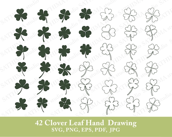 Clover Leaf Svg Clover Svg Clover Clipart Clover - Etsy