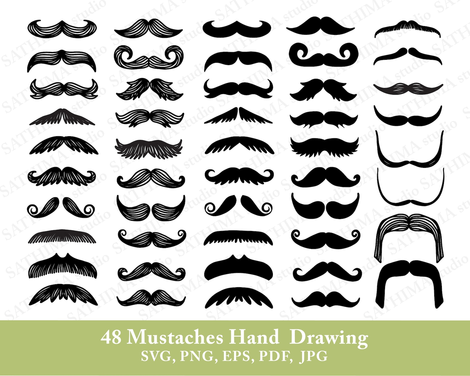 Mustache Svg | Mustaches Svg | Mustache Clipart | Mustache Silhouette ...