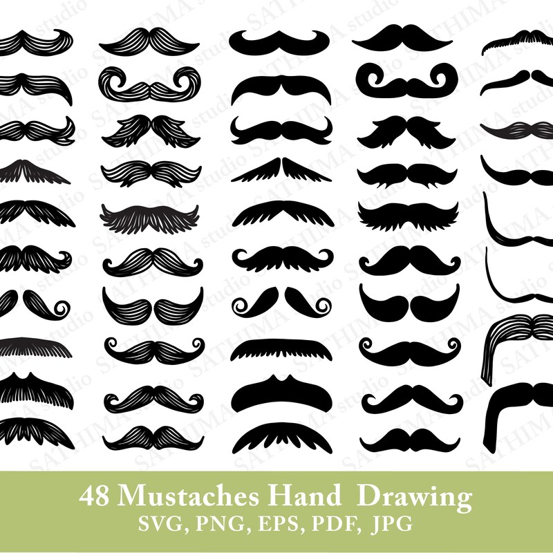 Mustache Art - Etsy