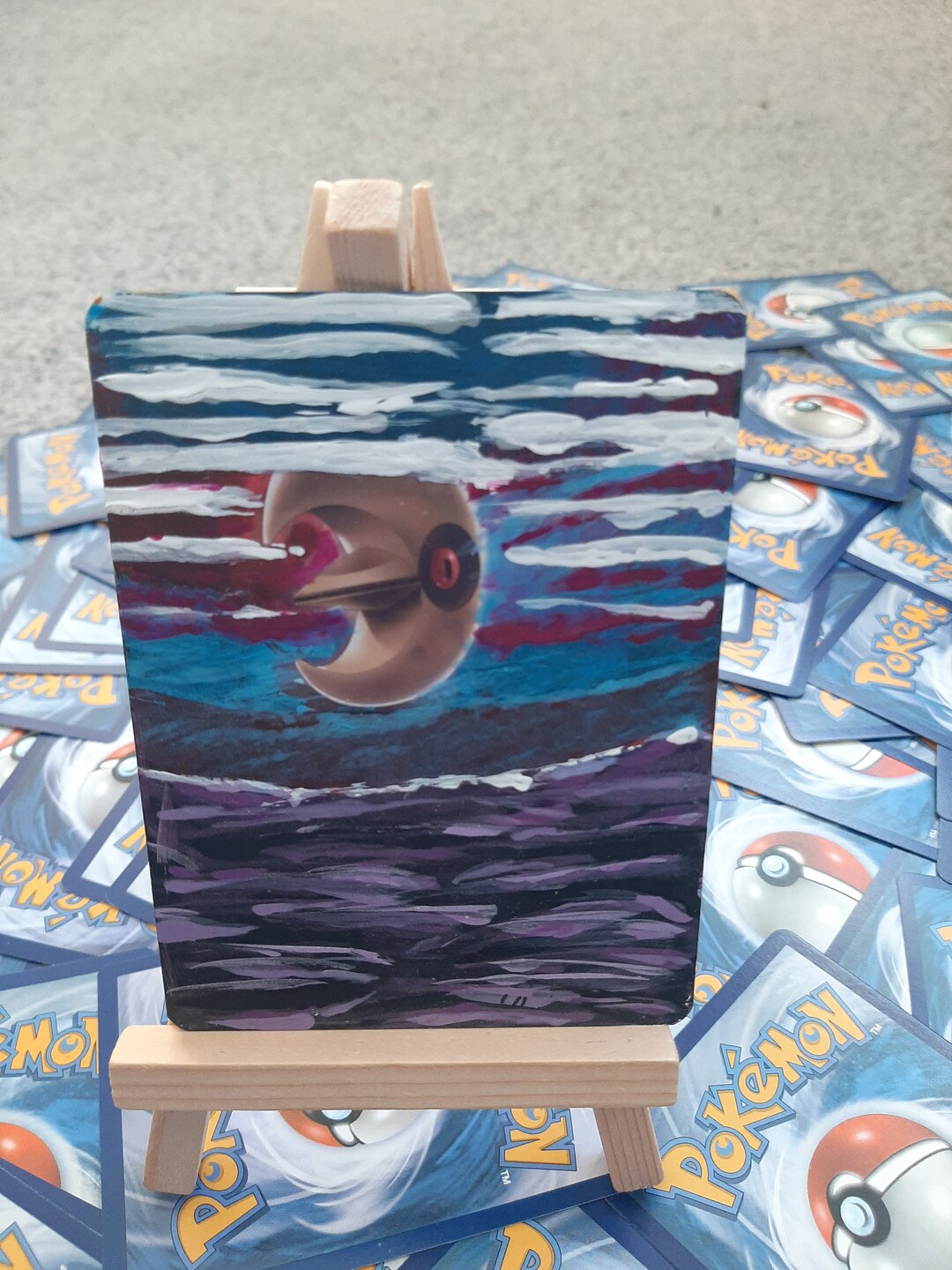Full Art Lunatone Pokèmon Top Loader Unique 1/1 Hand Painted Art - Etsy