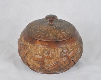 Carved African Box - Etsy