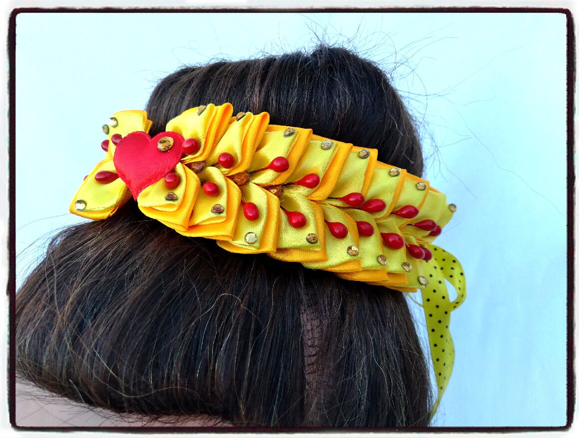 Yellow Bun WrapHair Bun Accessories Ballet Hair Accessories | Etsy