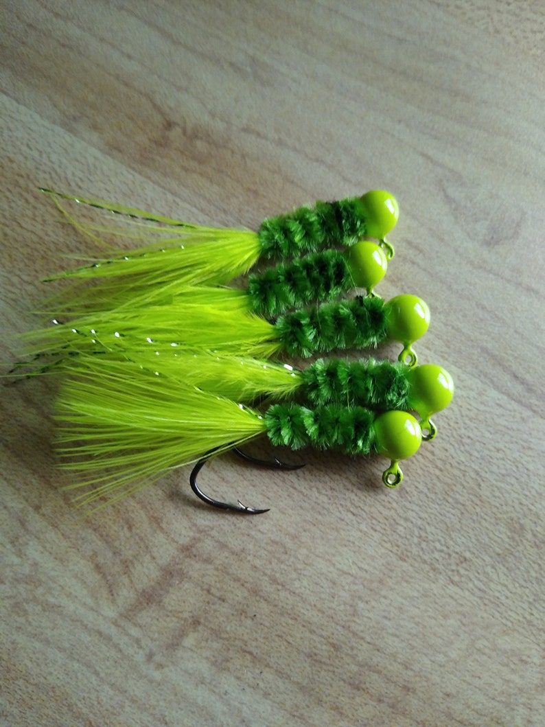 Hand tied crappie jigs | Etsy