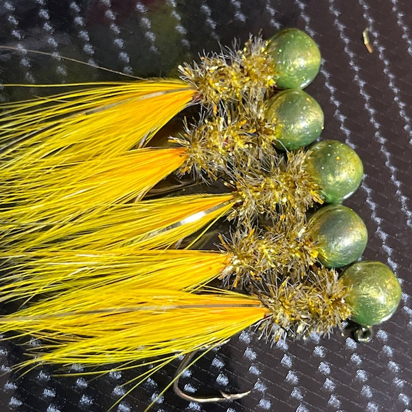 Gold and Chartreuse Crappie Jig - Etsy