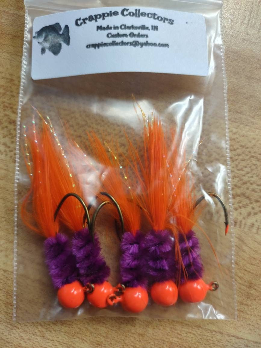 Hand tied crappie jigs | Etsy