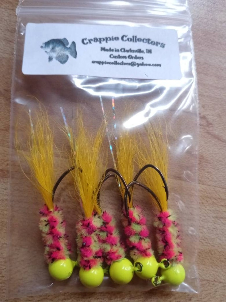 Hand tied crappie jigs | Etsy