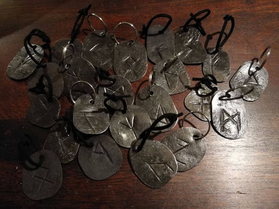 Runic Tags Hand Forged | Etsy